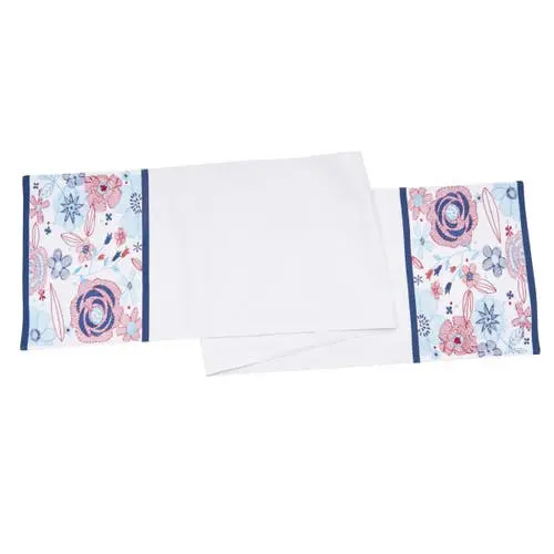 C&F HOME Patriotic Floral Table Runner 14" X 72