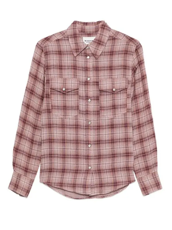 Isabel Marant Yalisa Checkered Cotton Shirt