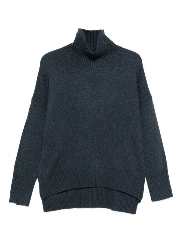 LISA YANG Heidi Cashmere Turtleneck Sweater - Blue