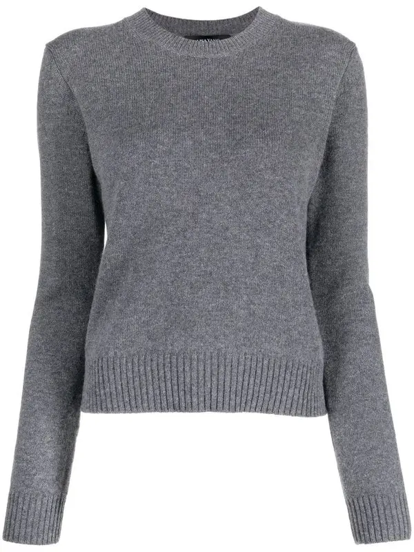 LISA YANG Mable Cashmere Crewneck Sweater - Grey