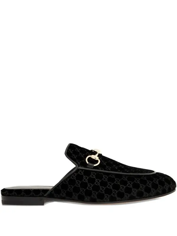 Gucci Princetown Velvet Slippers
