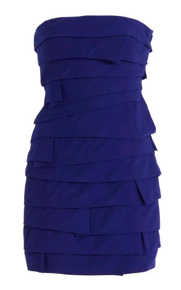 Versace Satin Mini Dress - Blue