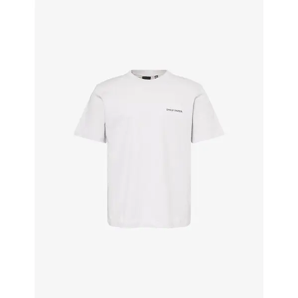 DAILY PAPER Matchstick Graphic-print Cotton Shirt - Micro Chip Grey