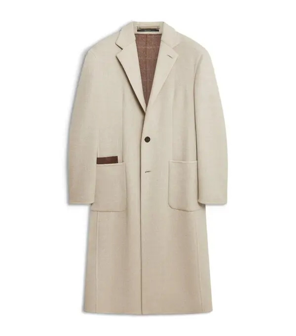 Dunhill Wool-silk Double-face Chesterfield Overcoat
