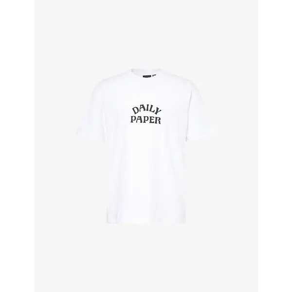 DAILY PAPER Dias Stacked Logo-print Cotton Shirt