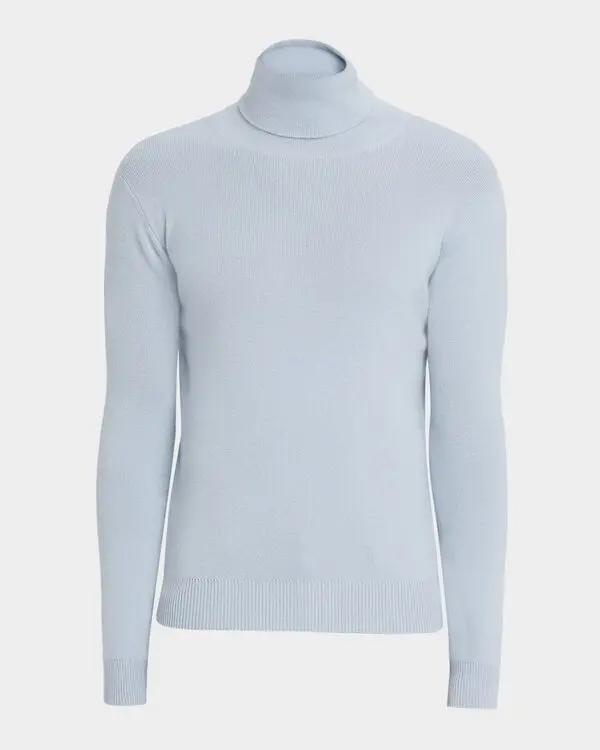 Neiman Marcus Ribbed Cashmere Turtleneck Sweater