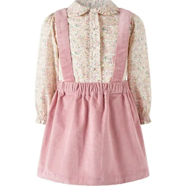 RACHEL RILEY Floral Blouse And Cord Pinafore Set