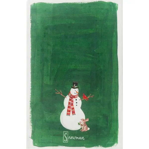 C&F HOME Snowman Alphabet Printed Kitchen Towel