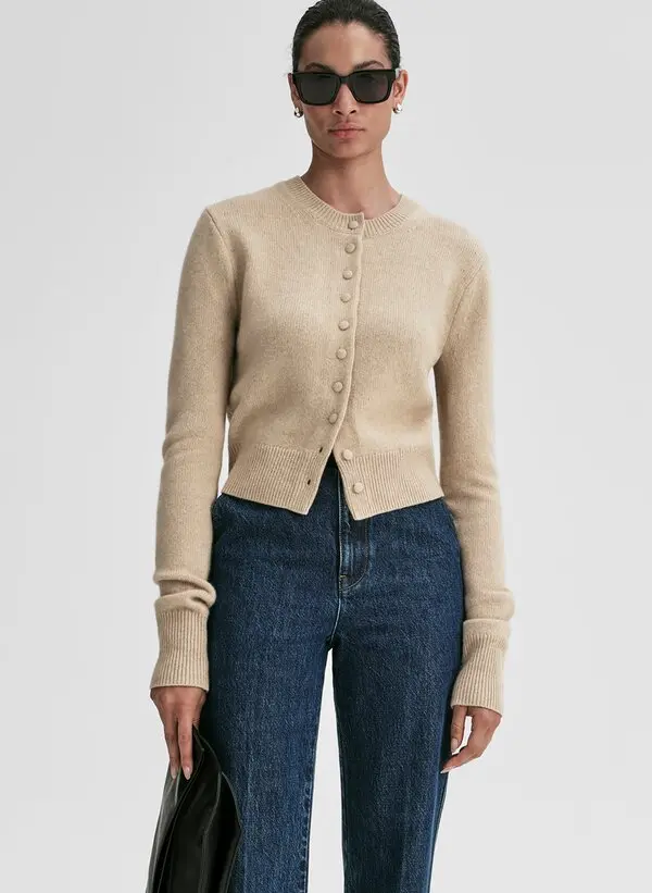 A.L.C. Skyler Cashmere Cardigan - Agate Stone
