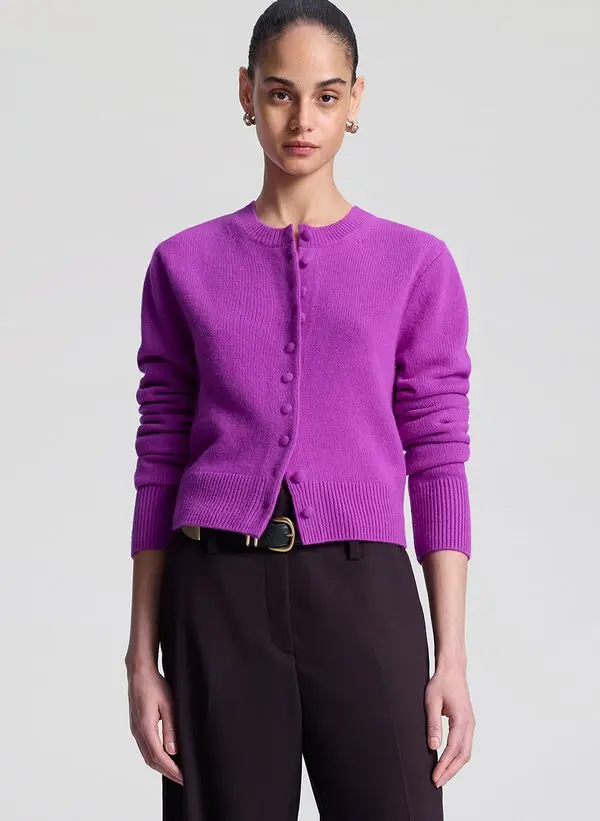 A.L.C. Skyler Cashmere Cardigan - Fuchsia
