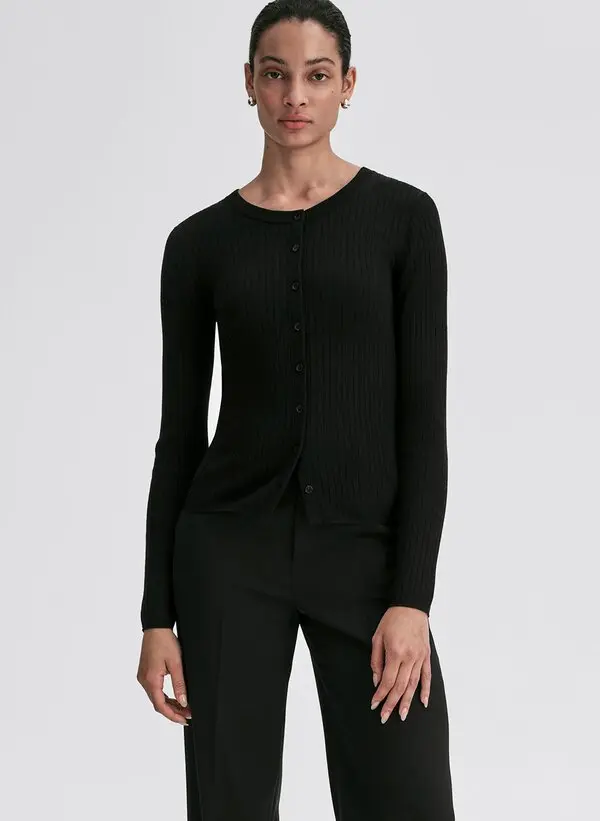 A.L.C. Fisher Fine Merino Knit Cardigan - Black