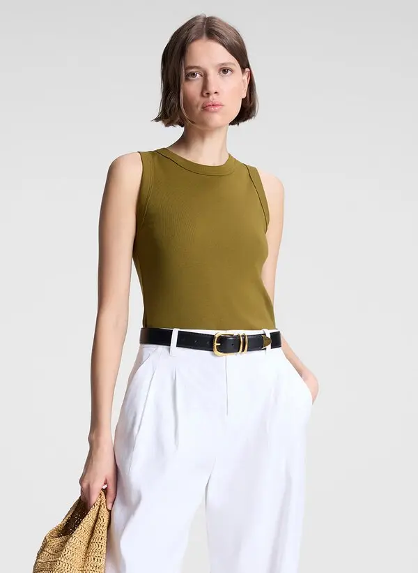 A.L.C. Hadley Cotton Rib Tank - Hazel