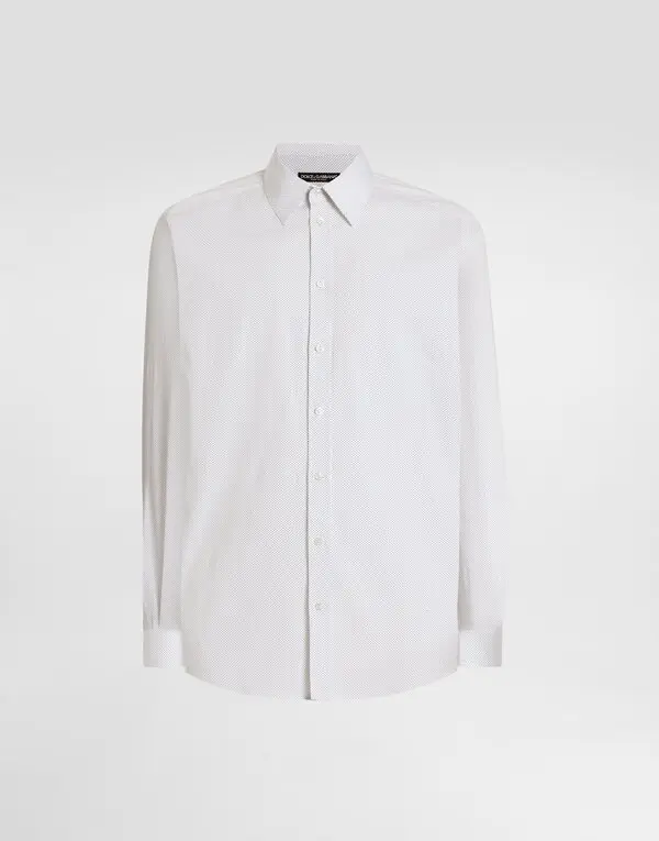 Dolce & Gabbana Gold Shirt With Microdesign