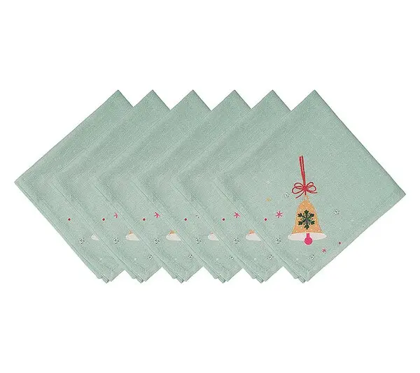 VALERIE PARR HILL Vintage Christmas Napkin Set Of 6 Valerie