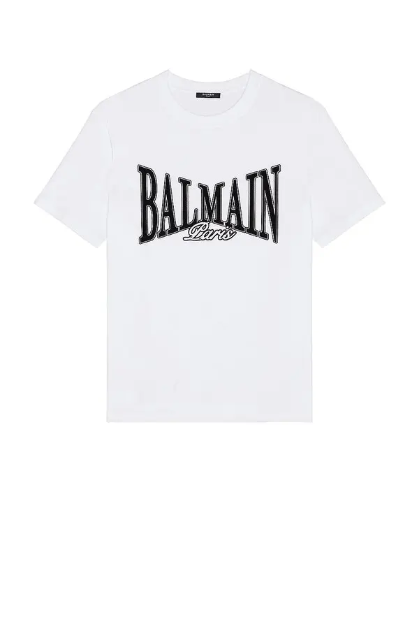 Balmain College Flock T-shirt - White