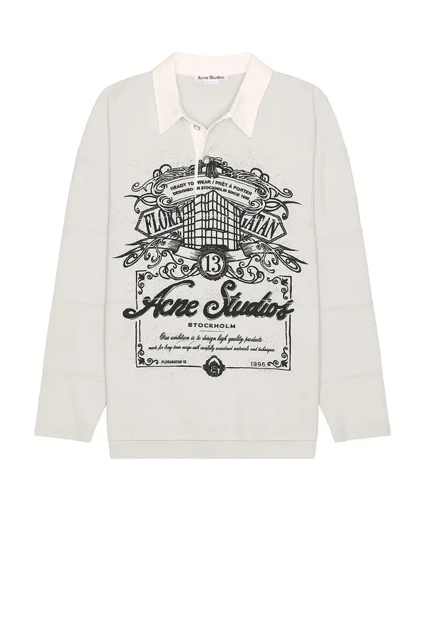 Acne Studios Erber Polo In Grey