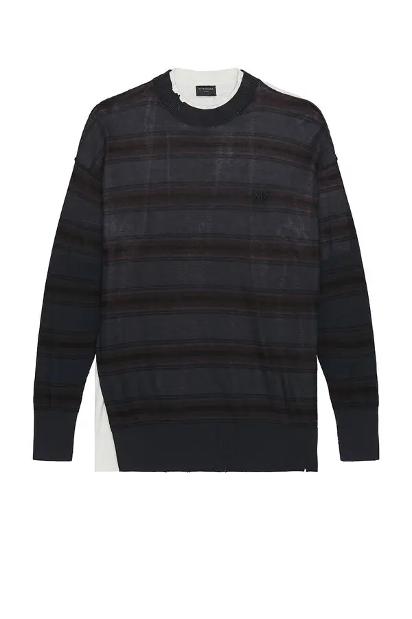 Balenciaga Layered Sweater - Black & Multicolor
