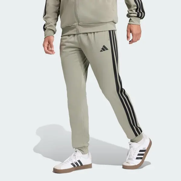 Adidas 3-stripes Tricot Regular Tapered Track Pants - Silver Pebble