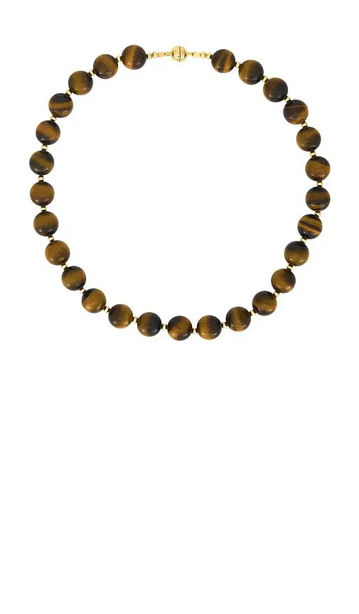 JENNIFER BEHR Corisande Beaded Necklace - Tiger's Eye