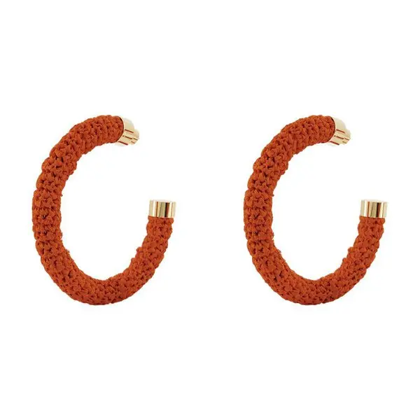 Jacquemus Les Creoles Raphia Earrings