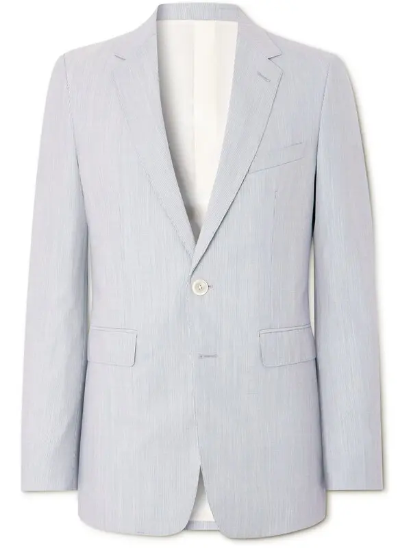 Celine Striped Wool And Silk-blend Blazer