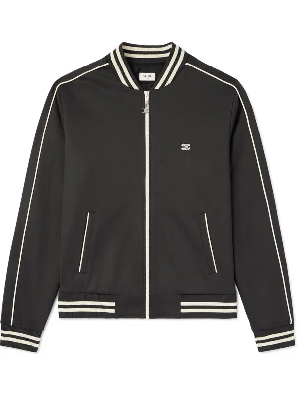 Celine Triomphe Slim-fit Tech-jersey Track Jacket