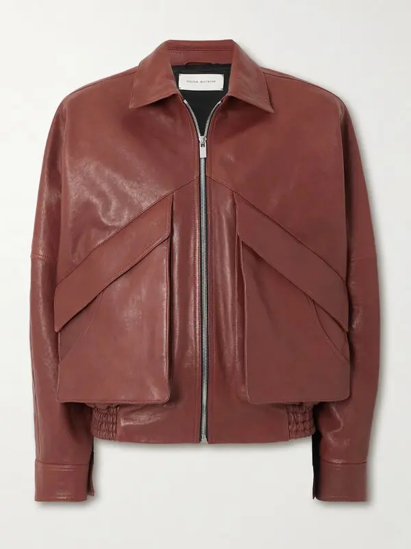Magda Butrym Leather Jacket - Brown