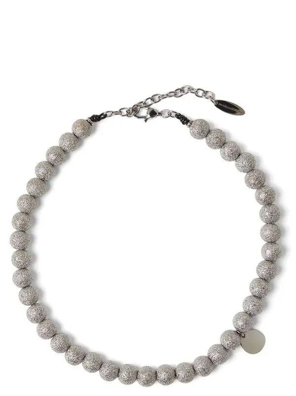 Brunello Cucinelli 925 Sterling Beaded Necklace - Silver