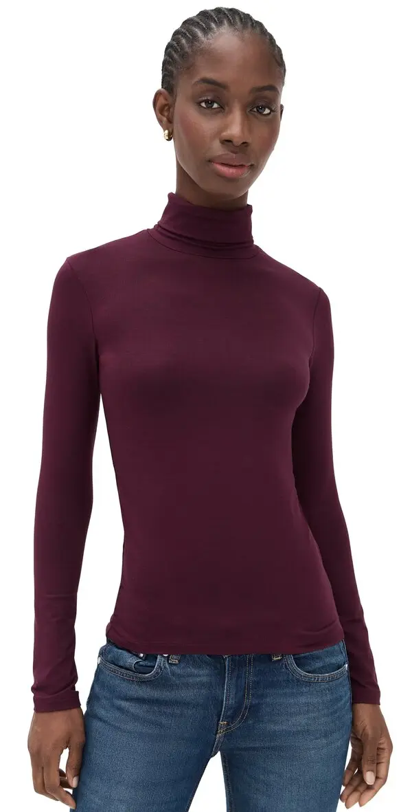Sold Out NYC Jersey Turtleneck - Bordeaux