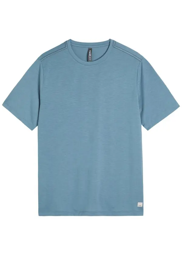 Vuori Current Tech Stretch-jersey T-shirt - Blue