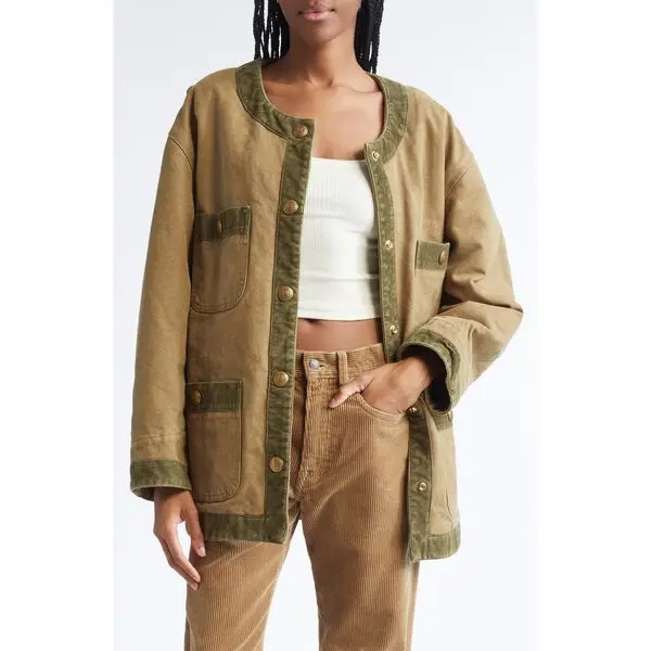 R13 Corduroy-trimmed Chore Jacket