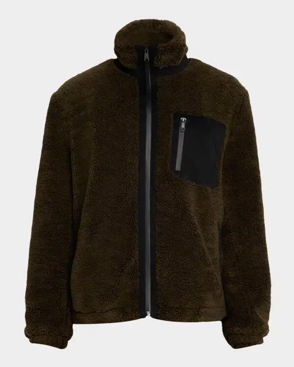 Vince Faux Sherpa Zip-up Jacket