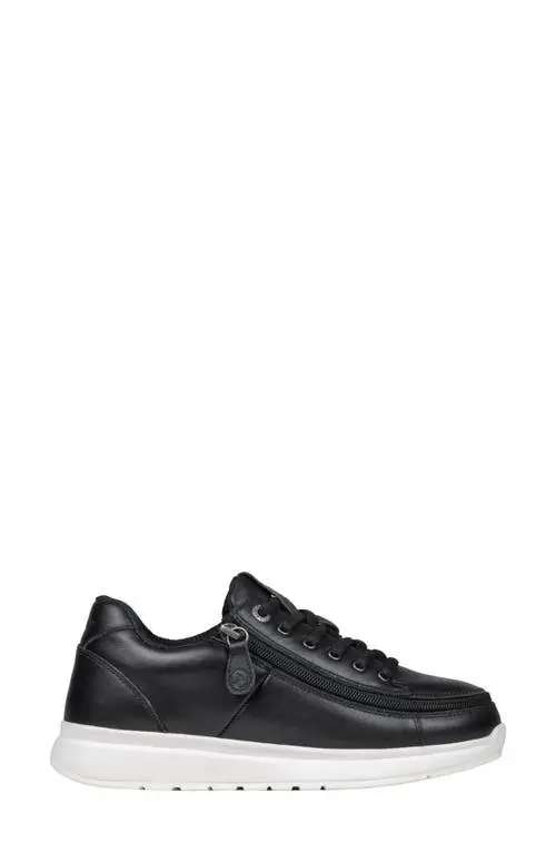 BILLY FOOTWEAR Comfort Plush Zip Around Sneakers - Black Leather