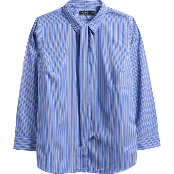 Ralph Lauren Striped Cotton Shirt With Removable Tie