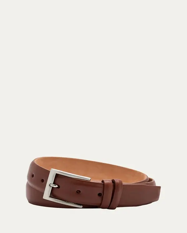 W.KLEINBERG Semi-matte Calf Leather Belt