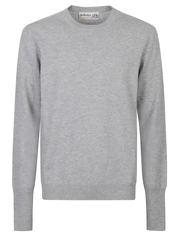 BALLANTYNE Plain Cashmere Sweater - Grey