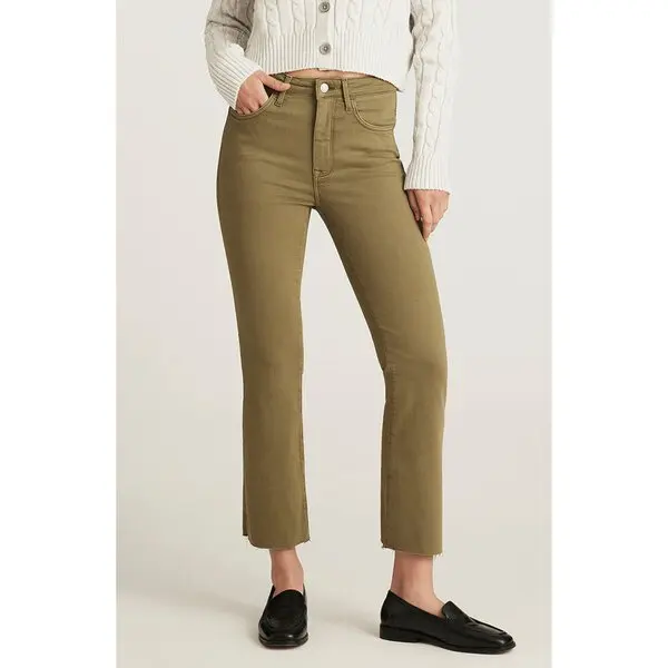 MAVI Anika High-waist Crop Flare Jeans With Raw Hem