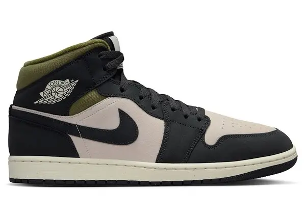 JORDAN 1 Mid Se Off Noir Sneakers - Light Orewood Brown/medium Olive/sail