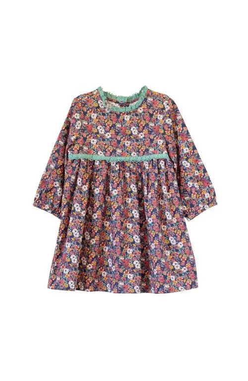 BEET WORLD Priya Lace Trimmed Dress - Garden Confetti