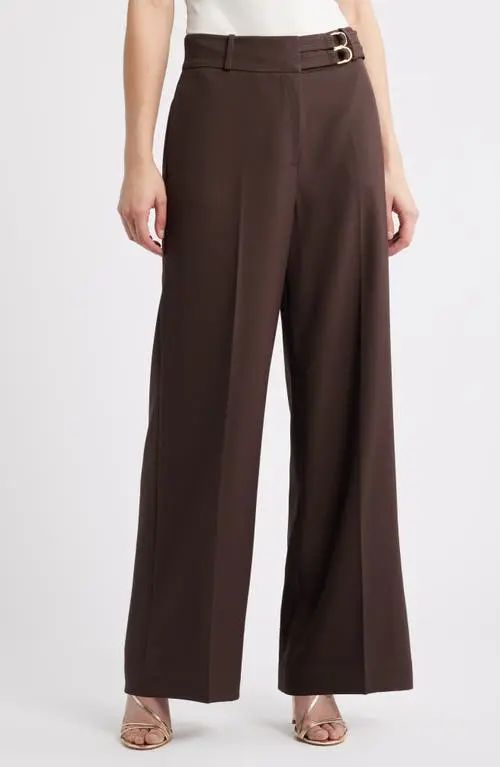 Elie Tahari Belted Wide Leg Trousers