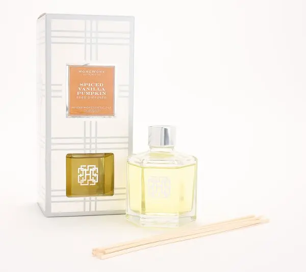 HOMEWORX BY SLATKIN + CO. As Is S/2 Spicedvan Pumpkin Reed