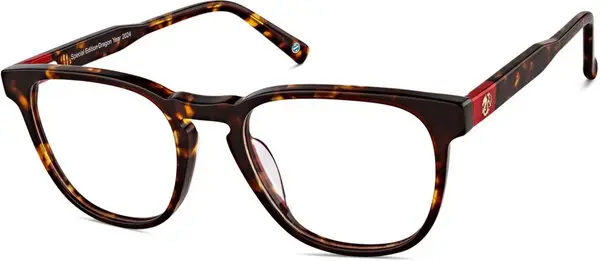 Zenni Square Full Rim Glasses - Tortoiseshell