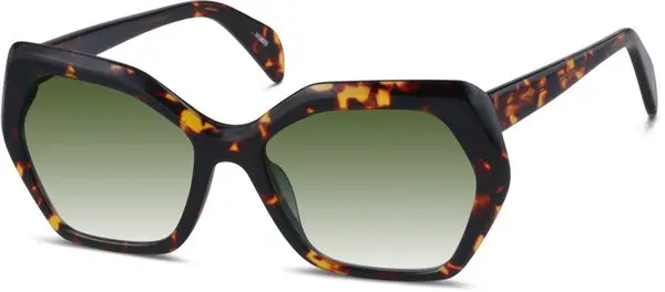 Zenni Geometric Full Rim Sunglasses - Tortoiseshell
