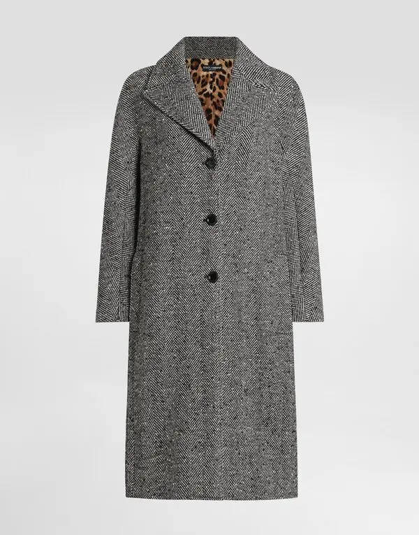 Dolce & Gabbana Long Chevron Coat