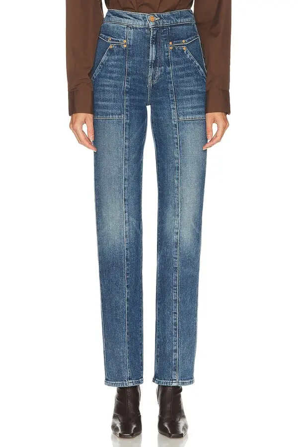 MOTHER The Riveting Rambler Zip Sneak Jeans
