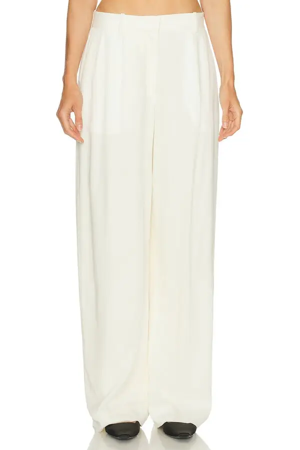 TOTÊME Wide Fluid Trouser - Ecru