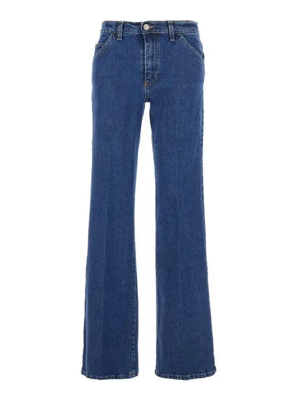 MERCI Denim Jeans With Logo Patch