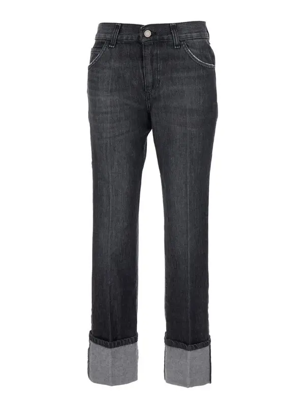 MERCI Denim Jeans With Logo Patch
