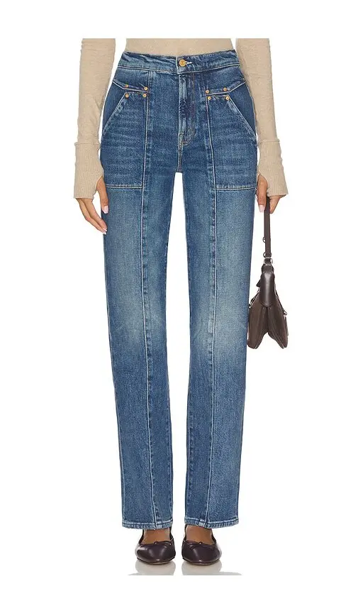 MOTHER The Riveting Rambler Zip Sneak Jeans