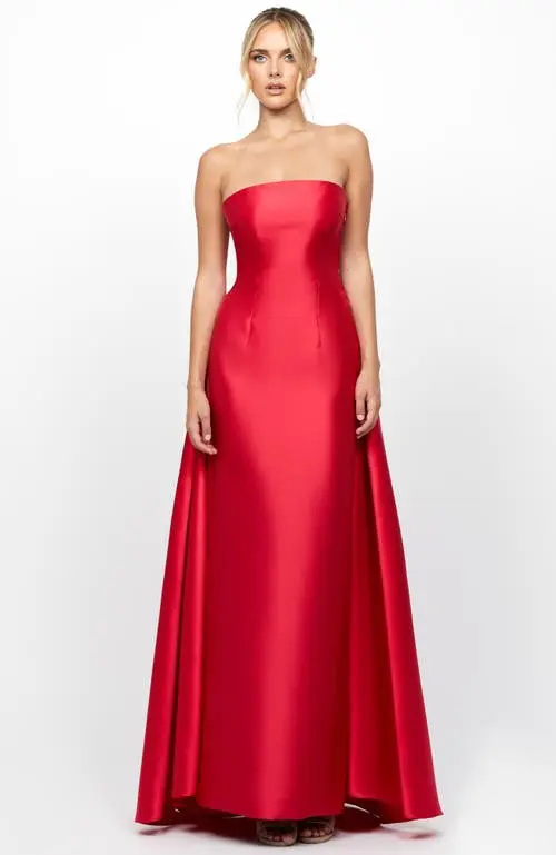 BARIANO Grayce Strapless Satin Gown